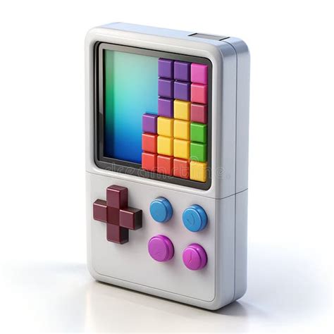 Retro Tetris Game Handheld Console Stock Illustration Illustration Of
