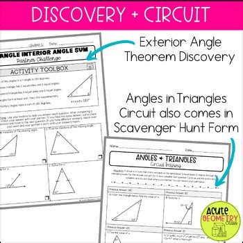 Triangle Relationships Printable Activities By Acute Geometry Class