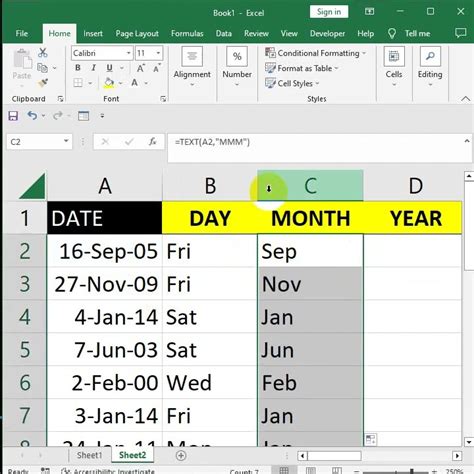 how to extract month name and year from date in power query printable