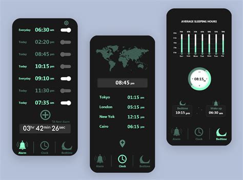 Alarm Clock App UX UI By Khaled On Dribbble