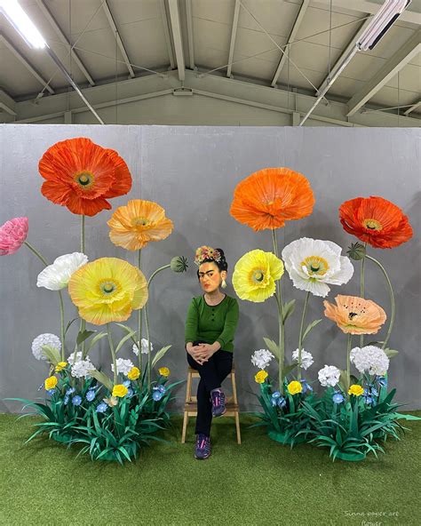 롯데리조트 속초점에 설치할 자이언트플라워 양귀비 포토존 Sinna Paper Art Flower