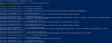 Veeam Log File Analysis With PowerShell