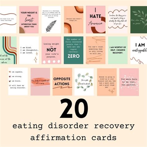 Ed Recovery Affirmation Card Etsy