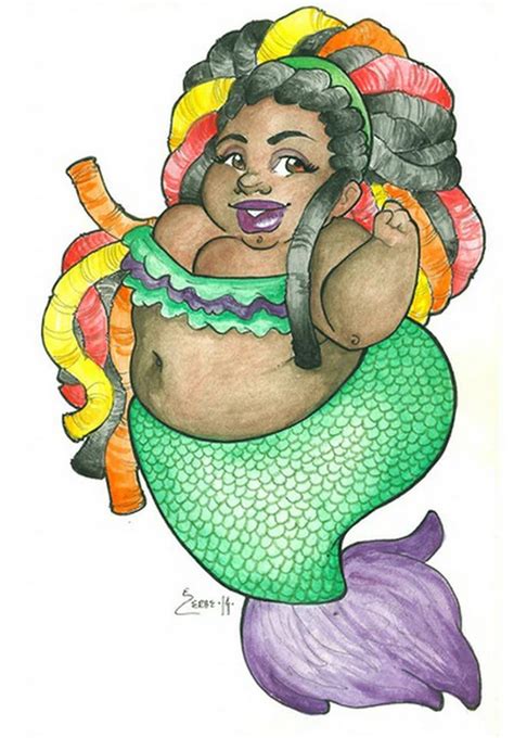 Beach Bellies Chubby Mermaid Illustrations Behance