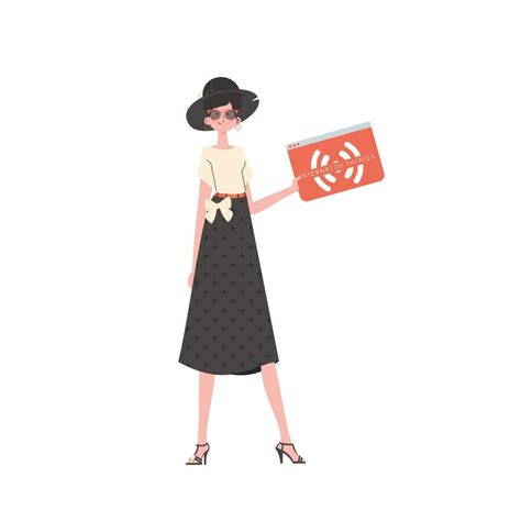 The Girl Is Holding The IoT Icon In Her Hands IoT Concept Isolated Illustration In Trendy