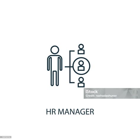 라인 Hr 관리자 아이콘입니다 간단한 요소 일러스트레이션 개념에 대한 스톡 벡터 아트 및 기타 이미지 개념 객실 있음 검사 보기 Istock