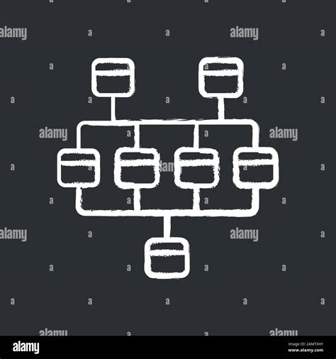Network Diagram Chalk Icon Cluster Diagram Vertices And Edges Of