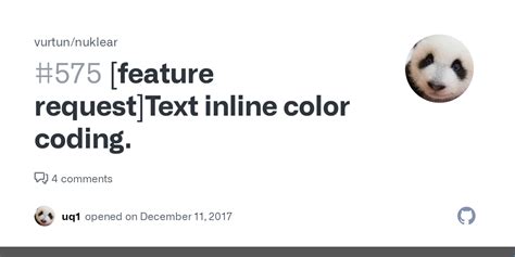 Feature Request Text Inline Color Coding Issue Vurtun Nuklear GitHub