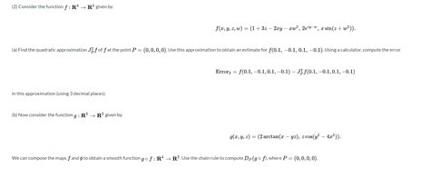 2 Consider The Function F R4 → Rº Given By Fx Y