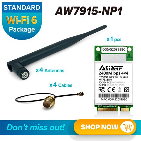 【wi Fi 6 Simplified Package】aw7915 Npd 11ax 2×2 Dbdc 1800mbps Mini Pcie Module Precision