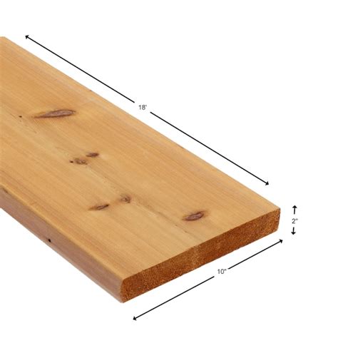 2 In X 10 In X 8 Ft Cedar Green Lumber In The Dimensional Lumber