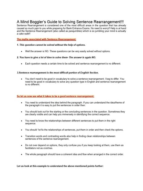 Sentence Arrangement Pdf Internet World Wide Web