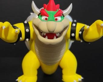 Large 125 Dark Bowser Action Figure 3d Printed King Koopa Gaming