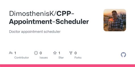 Github Dimostheniskcpp Appointment Scheduler Doctor Appointment Scheduler