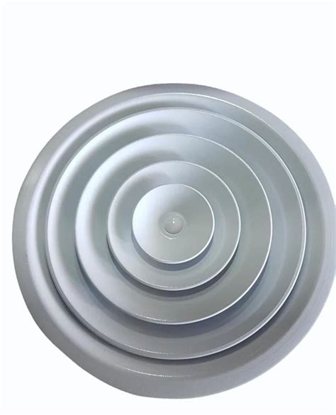 Color Coated Aluminum Round Diffusers Hvac For Commercial Shape