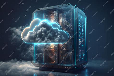premium photo illustration of advanced cloud computing technology and