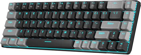 MageGee MK Box Mini Portable Mechanical Gaming Keyboard 65 Layout Red Switch LED Backlit