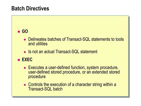 Ppt Module 1 Introduction To Transact Sql Powerpoint Presentation