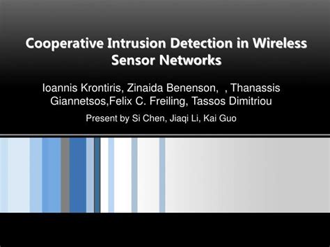 Ppt Cooperative Intrusion Detection In Wireless Sensor Networks Powerpoint Presentation Id