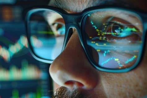 Crypto Trader Analyzing Stock Market Data On Computer Screen Premium