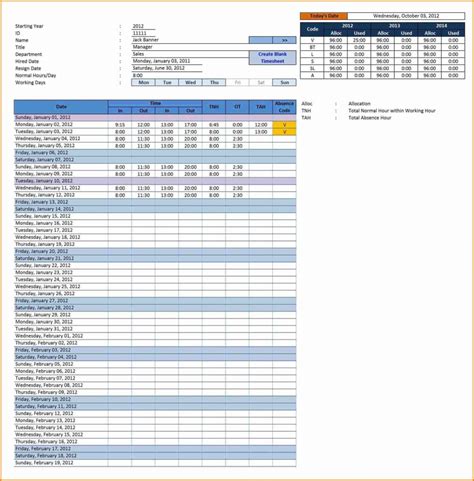 Google Spreadsheet Timesheet Template Db Excel Com