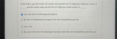 solved in the solow growth model the steady state growth
