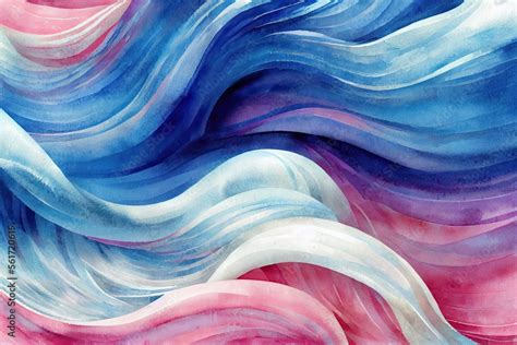 Abstract Pink Blue Wavy With Blurred Light Curved Lines Background Illustration Neutral Color
