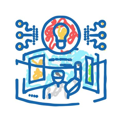 Digital Explorer Tech Enthusiast Icon Doodle Illustration Stock Illustration Illustration Of
