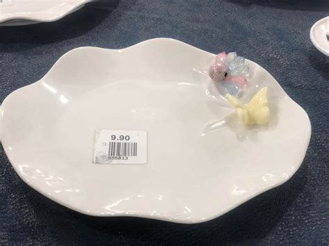 საწყობი ბიბი სააღდგომო თეფში პეპლით და ფერადი თვლებით 🔖