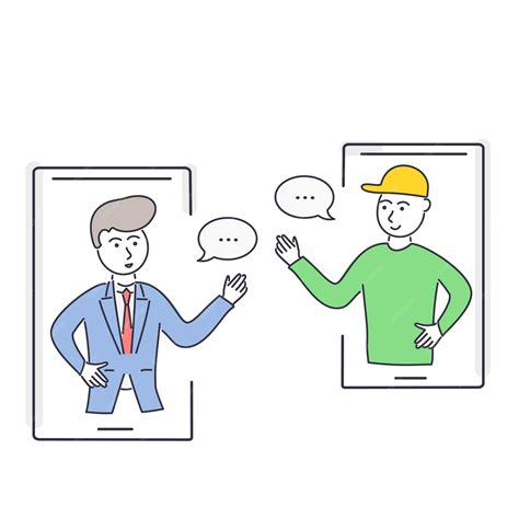 Premium Vector Vector Illustration Of Communication Between Two People