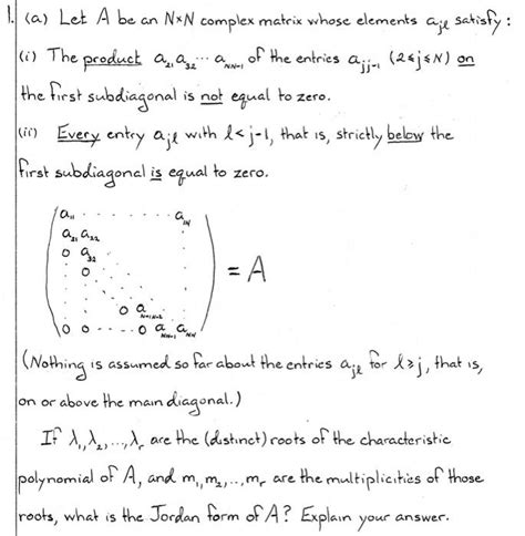 solved aje satisfy 32 1 a let a be an nxn complex matrix