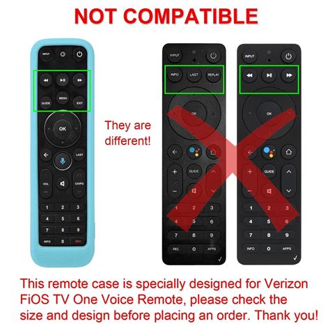Luminous Blue Remote Case For Verizon Fios Tv One Voice Remote Control