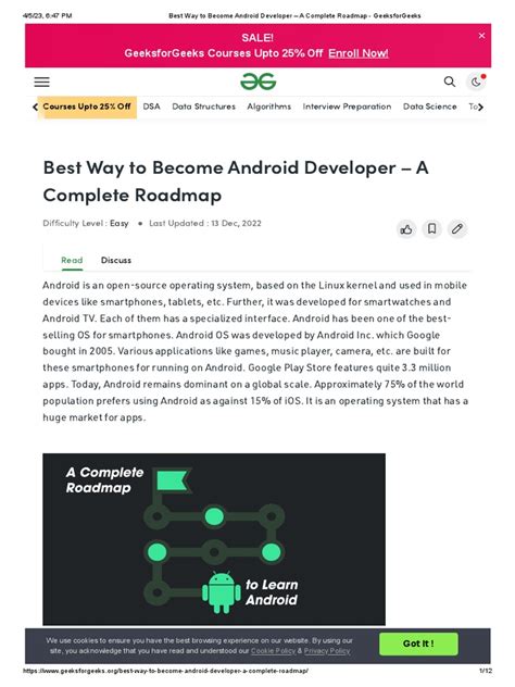 Android Dev Roadmap Pdf Android Operating System Java