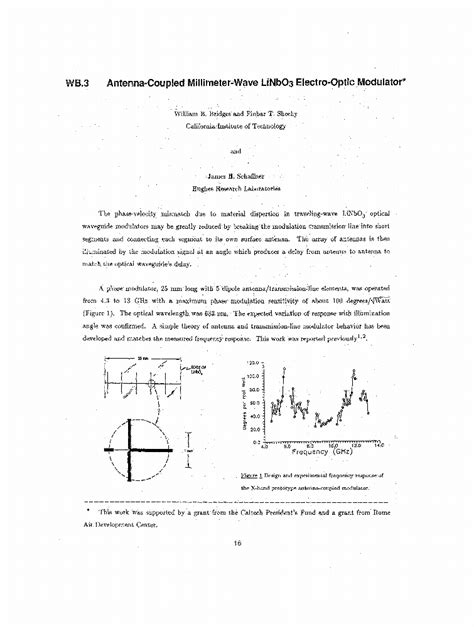 Antenna Coupled Millimeter Wave Linbo Sub 3 Electro Optic Modulator Ieee Conference