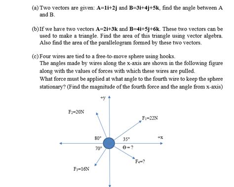 solved a two vectors are given a li 2j and b 3i 4j 5k