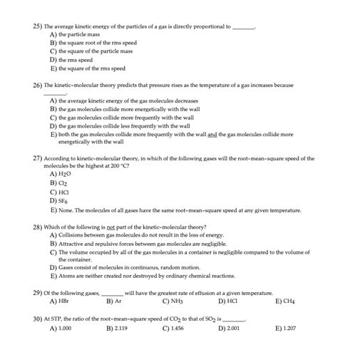 Solved 25 The Average Kinetic Energy Of The Particles Of A