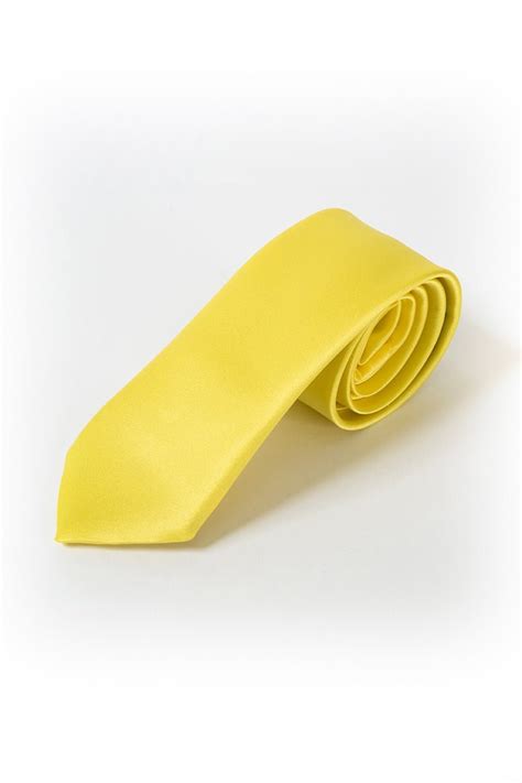 18 Yellow Satin Tie Thomsons Suits Ltd