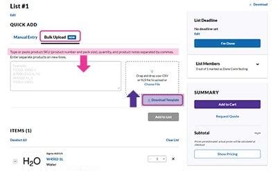 Eliminate Manual Product Entry Lists Now Supports Bulk Uploads