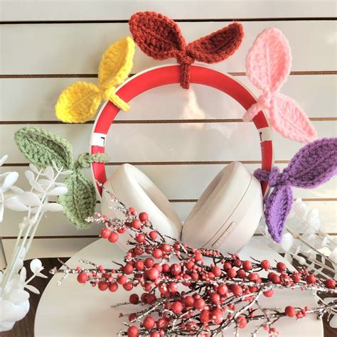 1 Pcs Crochet Leaf Sprout Headphones Accessory T For Gamer