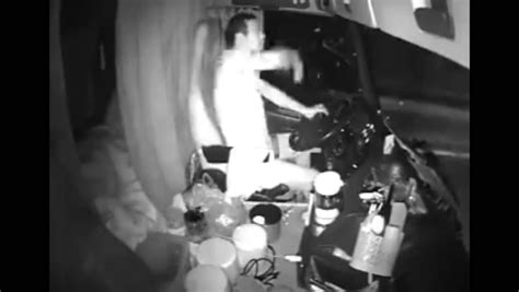 Tired Hgv Driver Filmed Desperately Trying To Stay Awake Seconds Before