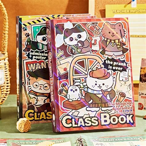 Classmate 同學錄 紀念冊 筆記本 留言本 【留念好幫手】可愛貓咪卡通畢業同學錄小學生六年級初三高顏值紀念冊活頁 蝦皮購物