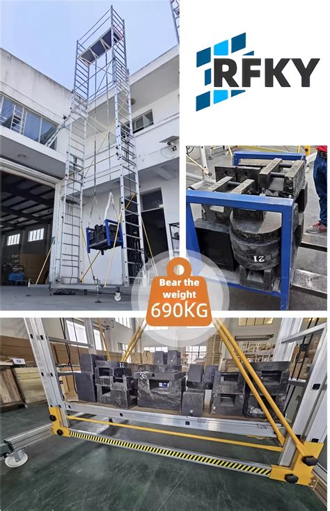Aluminum Mobile Combination Ladder Scaffolding Multifunctional