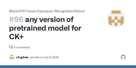 Any Version Of Pretrained Model For Ck · Issue 96 · Wujie1010facial