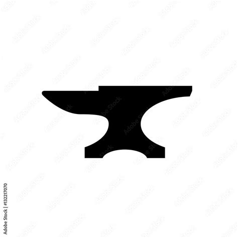 Anvil Icon Black Icon Isolated On White Background Anvil Silhouette