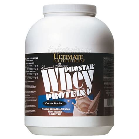 Протеин Ultimate Prostar Whey Gourmet Protein - калорийность, полезные ...