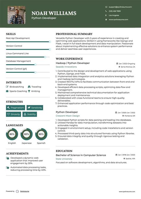 Jr Python Developer Resume The Best Developer Images