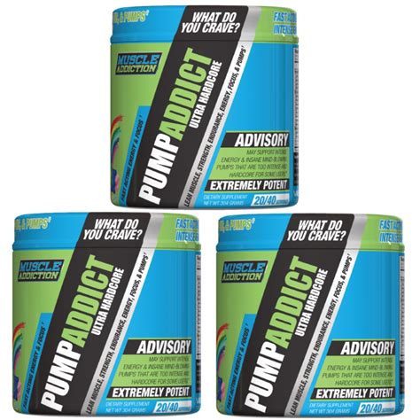 Pump Addict Ultra Hardcore 3 Pack Muscle Addiction