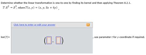 solved determine whether the linear transformation is