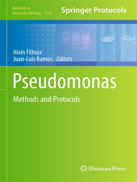Methods In Molecular Biology 1149 Alain Filloux Juan Luis Ramos Eds Pseudomonas Methods