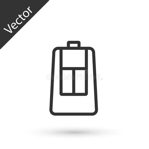 Grey Line Car Key With Remote Icon Isolated On White Background Car Key And Alarm System Stock